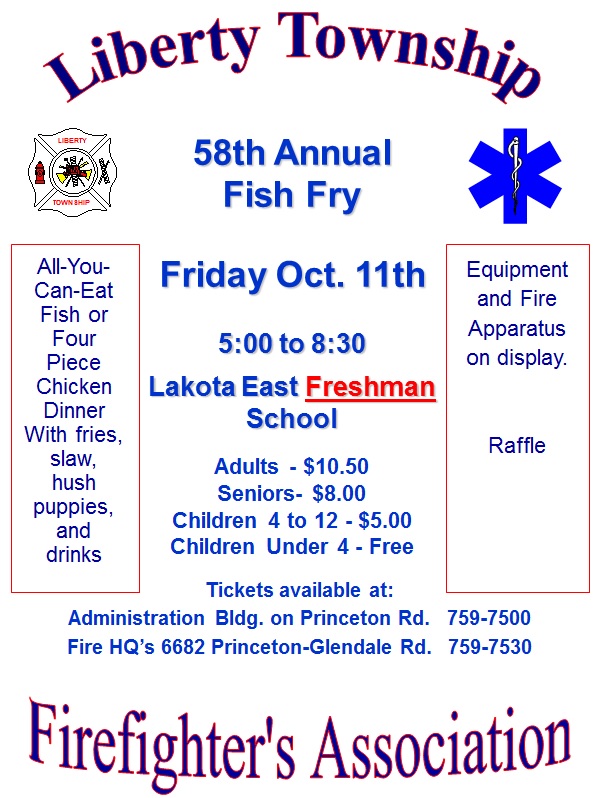Liberty Twp Firefighter's Association 58th Annual Fish Fry ...